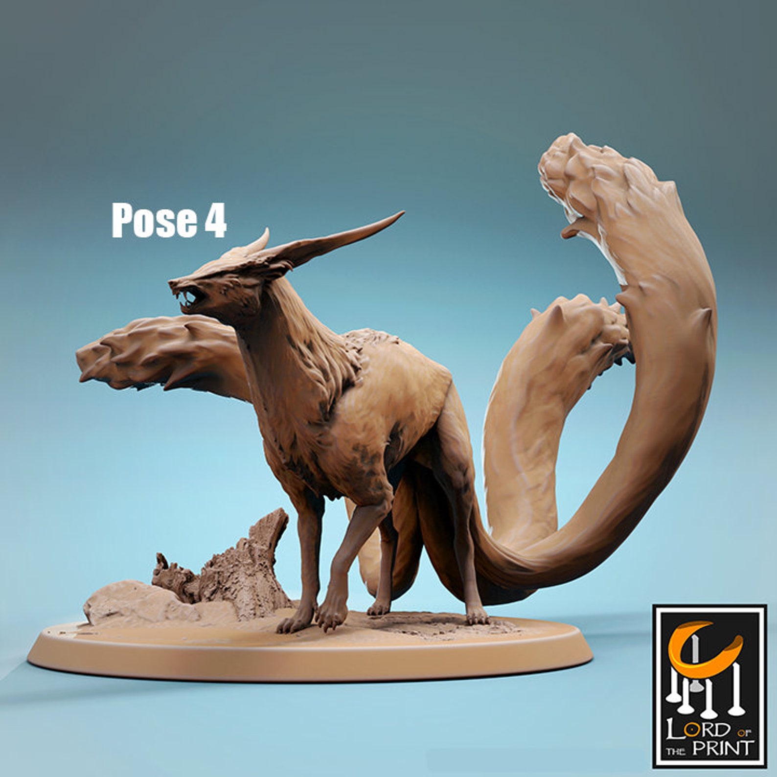 Kitsune and Kitsune Mother Lord of the Print Tabletop - Etsy