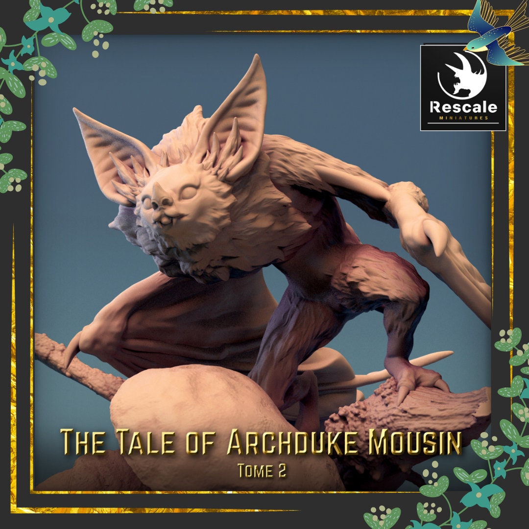 Bat Rescale Miniatures Tabletop Miniature Hand-painted Mini the Magpie's Menagerie - Etsy