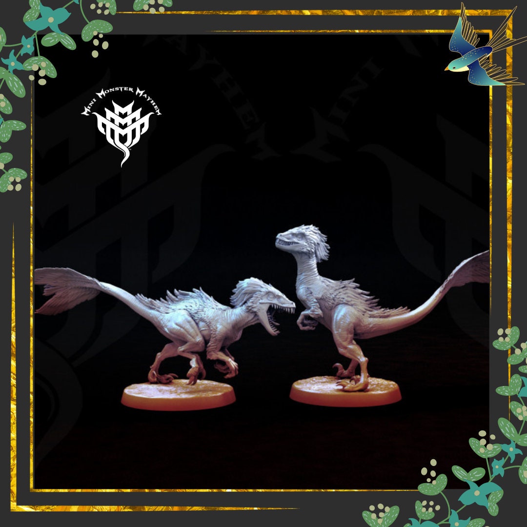 Feathered Raptors | Mini Monster Mayhem | Tabletop Miniature | Hand ...