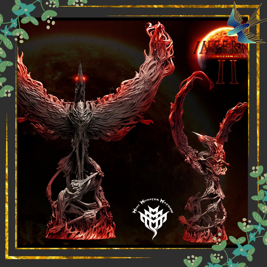 Inferno Phoenix | Mini Monster Mayhem | Tabletop Miniature | Hand ...