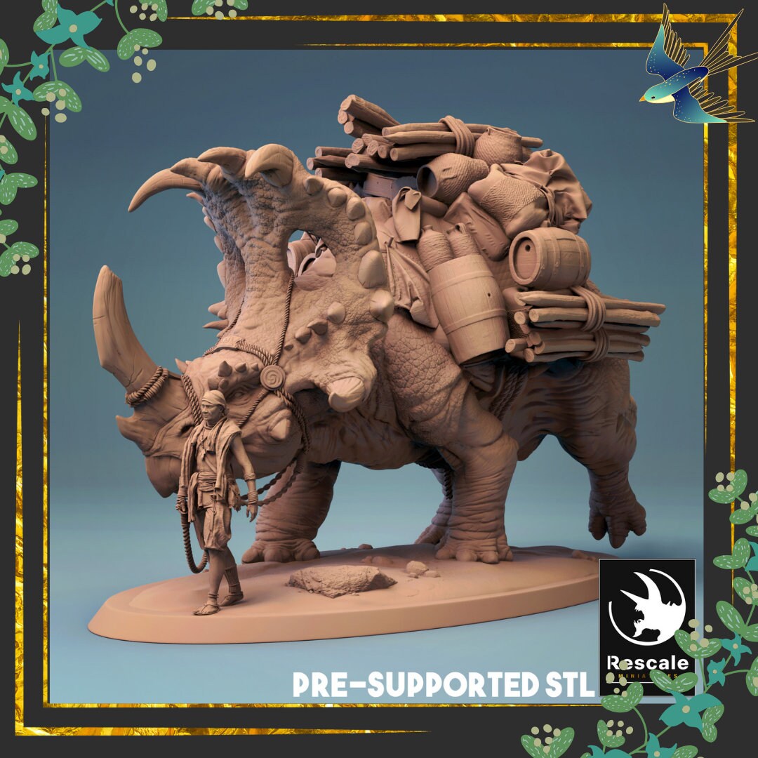 Sinoceratops Rescale Miniatures Tabletop Miniature Hand-painted by the ...