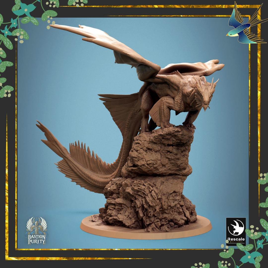 Bronze Dragon (2024 Redesign) | Rescale Miniatures | Dnd Miniature ...