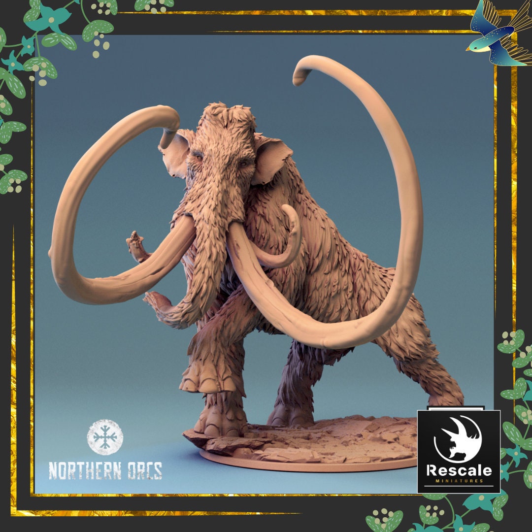 Wooly Mammoth | Rescale Miniatures | Dnd Tabletop Miniature | Hand ...