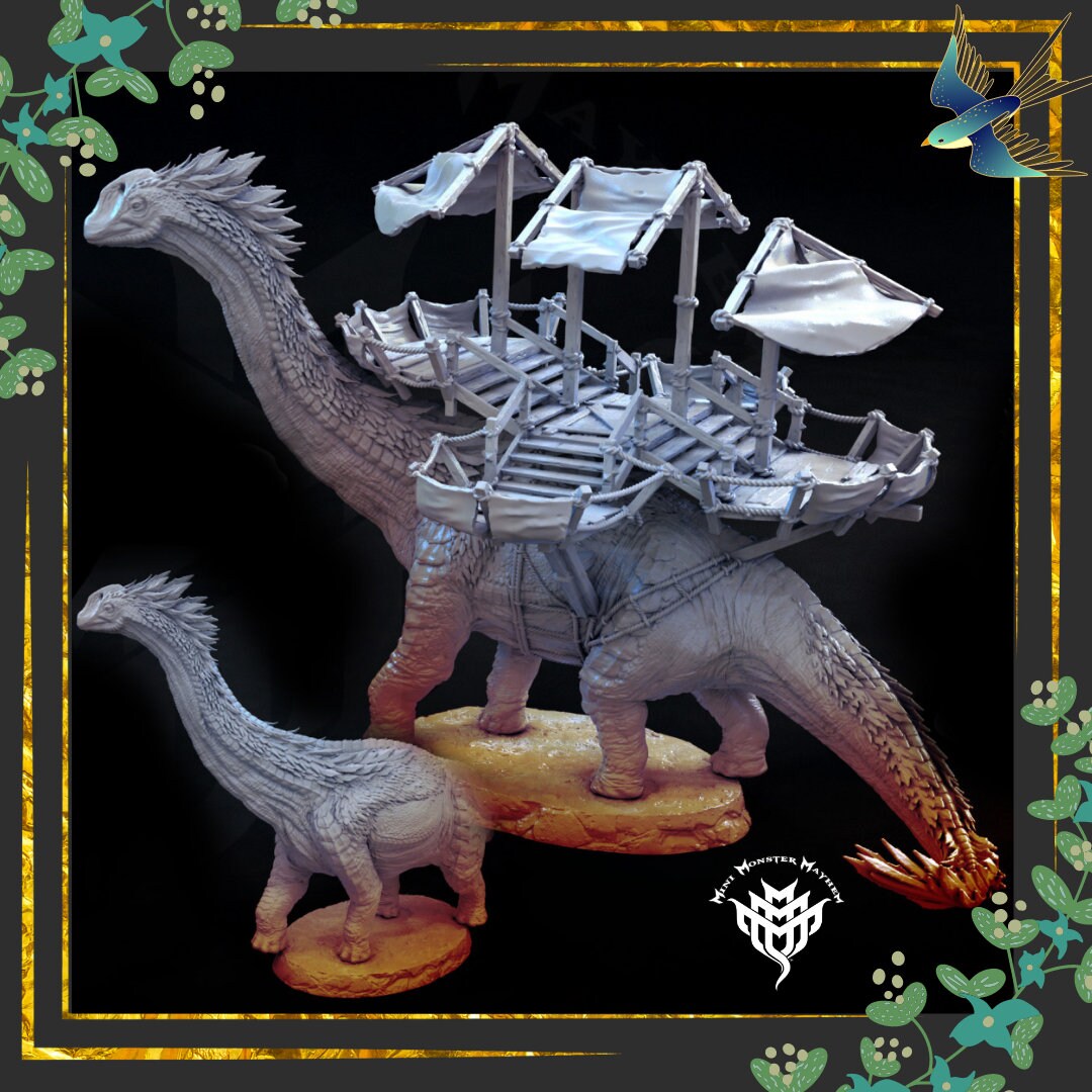 Feathered Long Neck Mini Monster Mayhem Tabletop Miniature Hand-painted ...