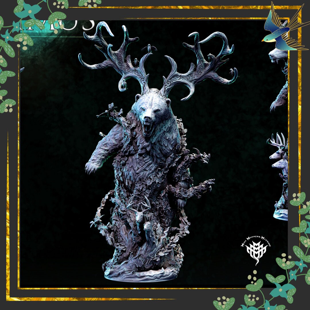Bear Spirit | Mini Monster Mayhem | Dnd Miniature | Hand-painted ...