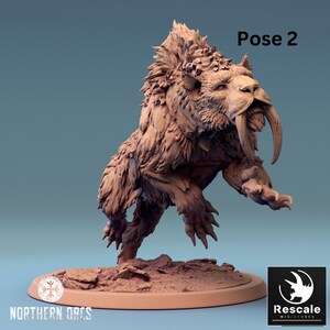 Saber-tooth Tigers | Rescale Miniatures | Tabletop Miniature | Hand ...