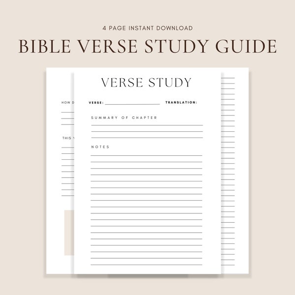 Bible Study Sheets - Etsy