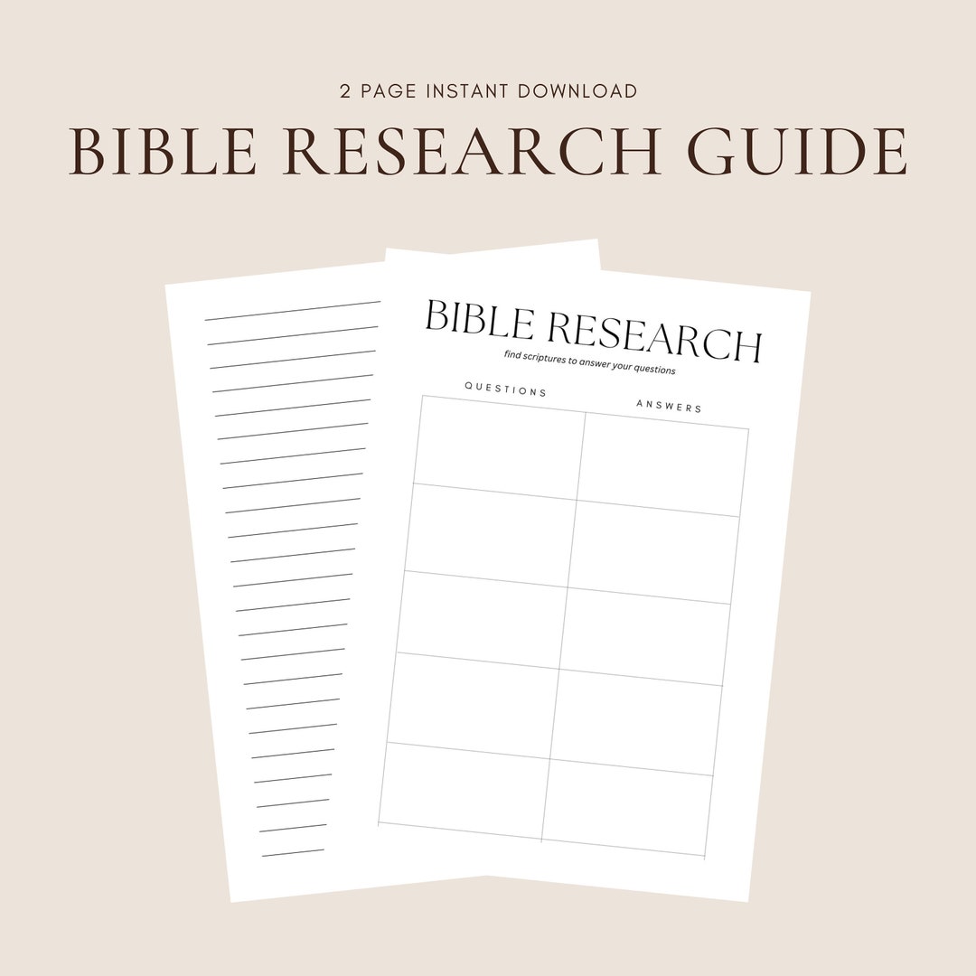 Printable Bible Study, Bible Study Questions, Bible Worksheet | Instant ...