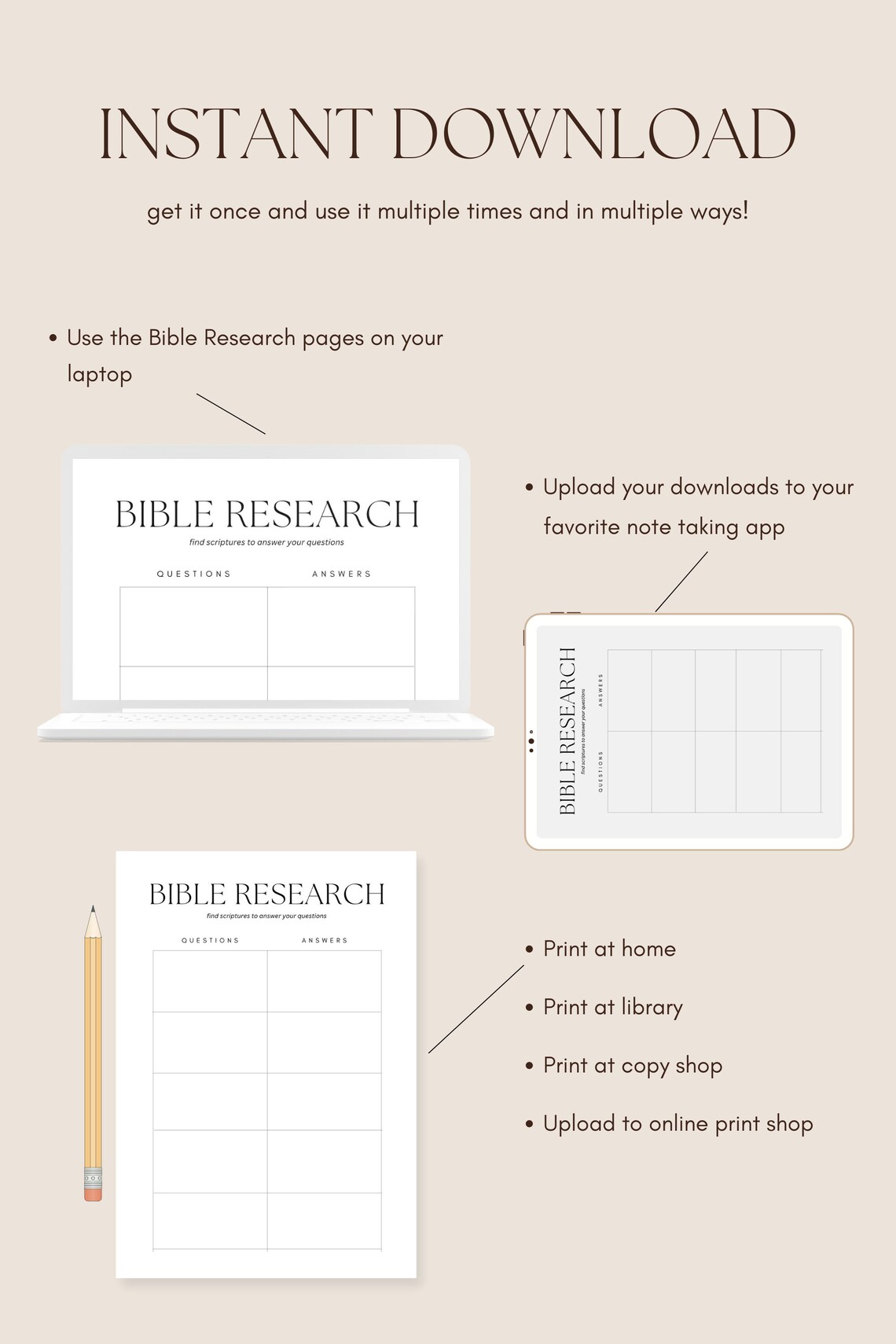 Printable Bible Study, Bible Study Questions, Bible Worksheet | Instant ...