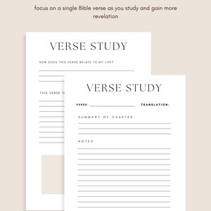 Digital Bible Verse Study Guide, Christian Printable, Bible Study for ...