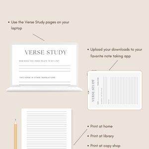 Digital Bible Verse Study Guide, Christian Printable, Bible Study for ...