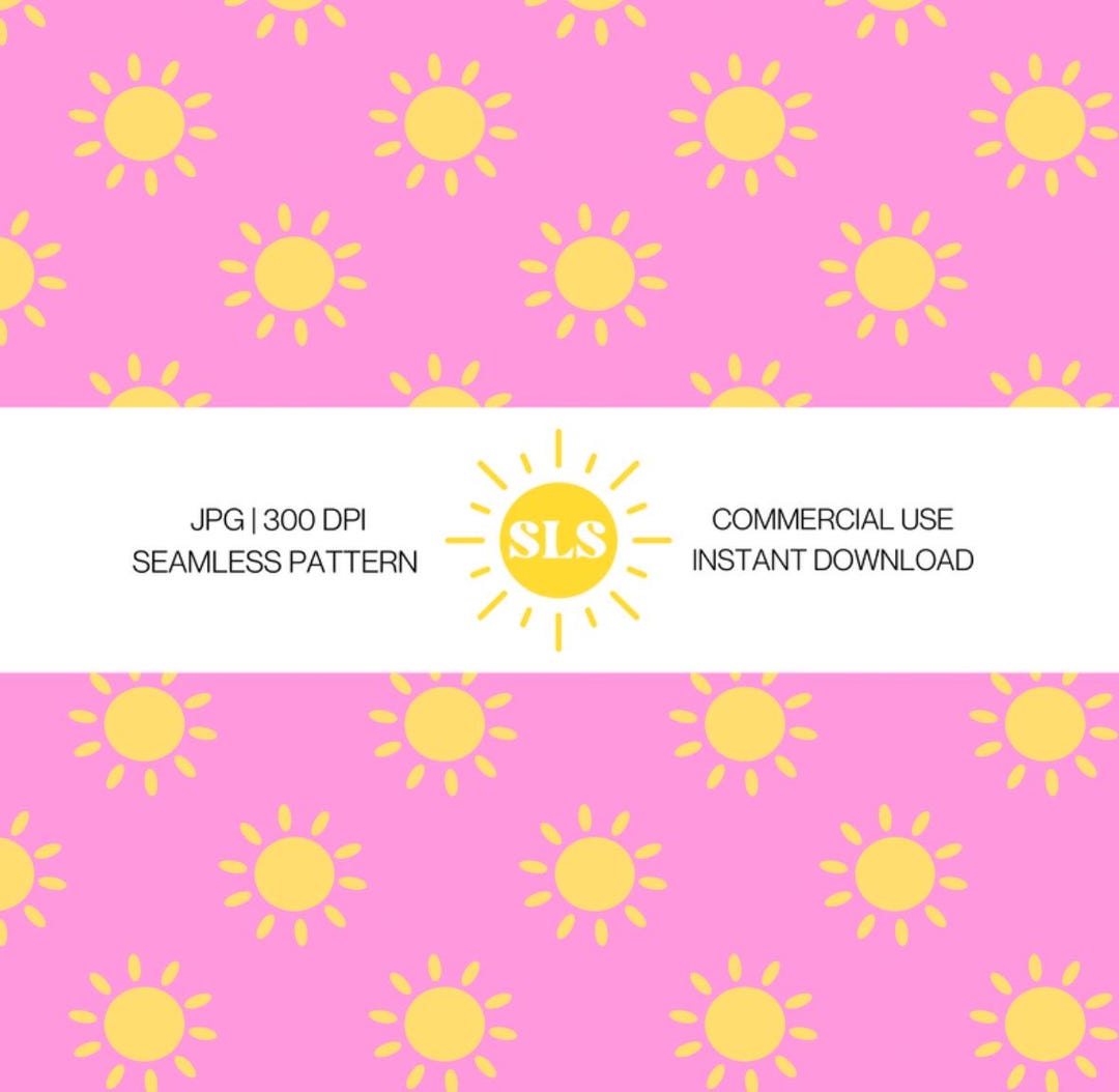 Neon Sunshine Safe Swim Seamless File | Summer Sun Seamless Design - Etsy