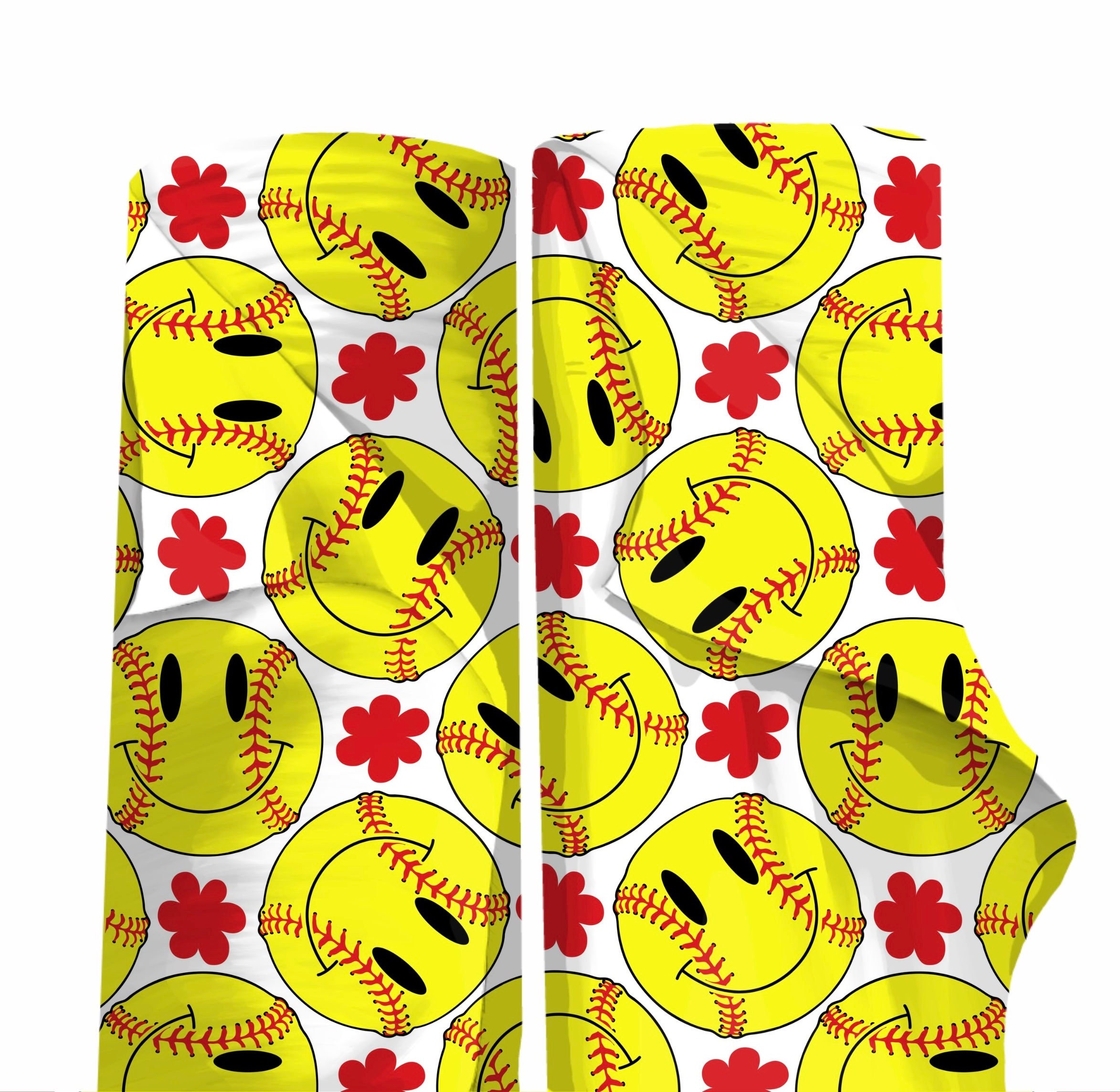 Floral Softball Smileys Seamless File | Softball Seamless File ...