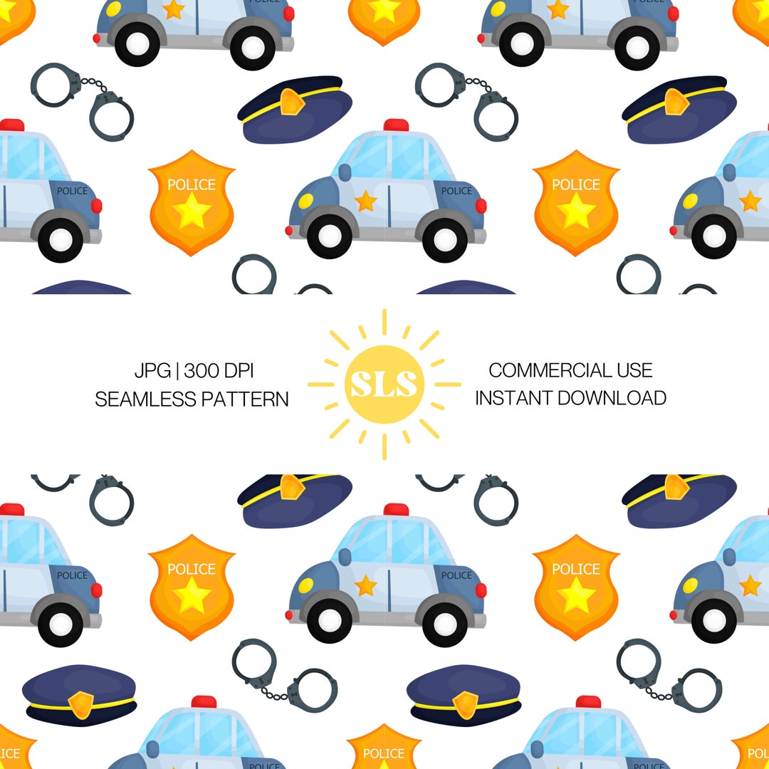 Police Officer Seamless File - Police Car Seamless File - Etsy