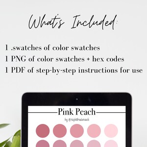 Pink Peach Procreate Color Palette 30 Color Swatches Warm, Cozy, Orange ...