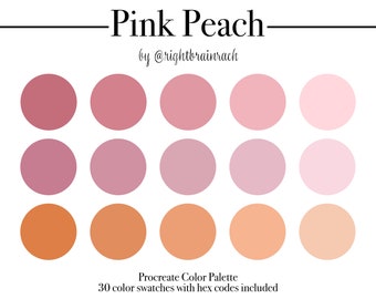 Pink Sand Procreate Color Palette 30 Color Swatches Warm, Neutral, Rose ...