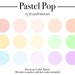 Pastel Pop Procreate Color Palette 30 Color Swatches Light, Subtle ...
