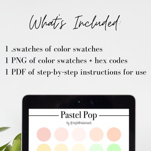 Pastel Pop Procreate Color Palette 30 Color Swatches Light, Subtle ...