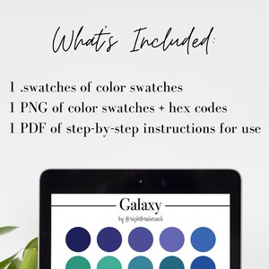 Galaxy Procreate Color Palette 30 Color Swatches Vibrant, Neon, Outer ...