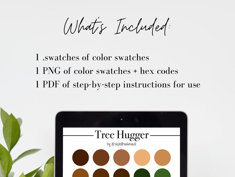 Tree Hugger Procreate Color Palette 30 Color Swatches Neutral, Green ...
