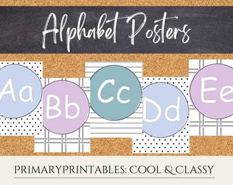 Cursive Alphabet Posters - Classroom Decor - Cool & Classy - Digital ...