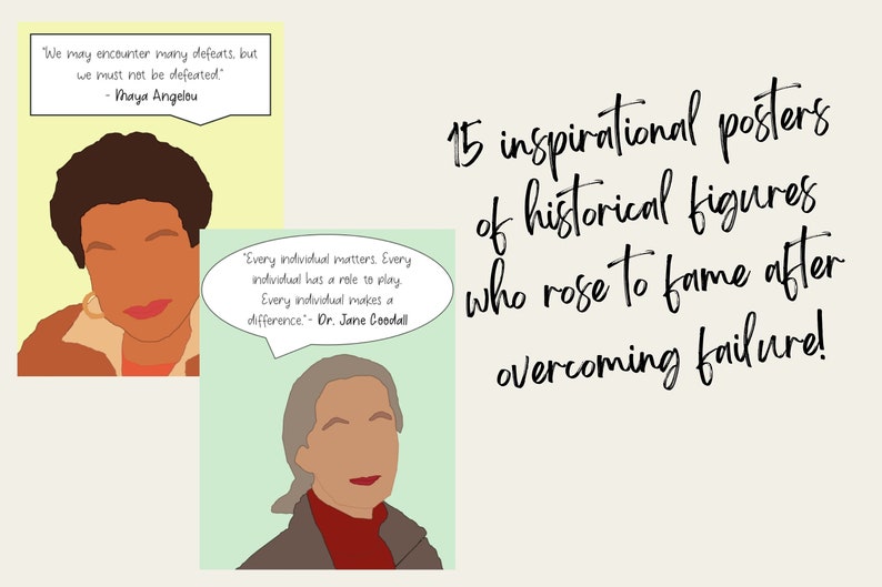 Famous Failures Posters Inspirational Posters Classroom - Etsy