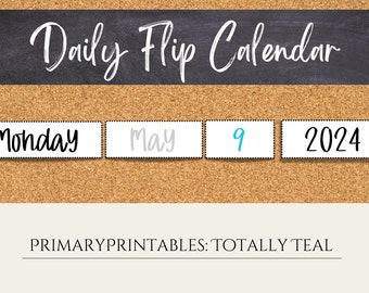 Retro Classroom Decor Flip Calendar - Etsy