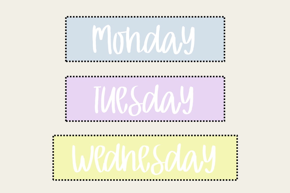 Daily Classroom Flip Calendar - Classroom Decor - Playful Pastels ...