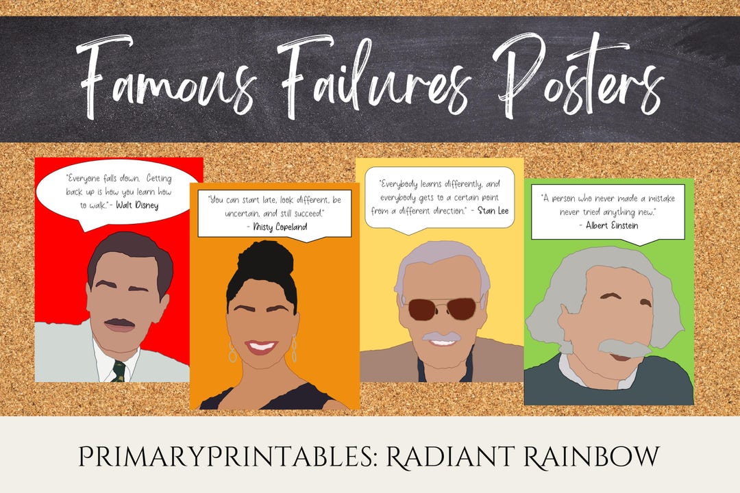 Famous Failures Posters - Inspirational Posters - Classroom Decor ...