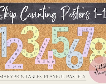 Skip Counting Posters Number Multiples Math Posters - Etsy