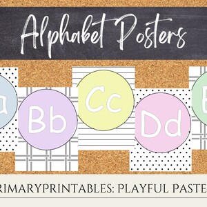 Alphabet Posters - Classroom Decor - Playful Pastels - Digital Dowload ...