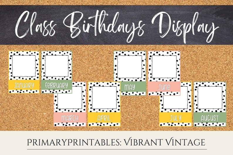 Classroom Birthday Display - Birthday Bulletin Board - Classroom Decor ...