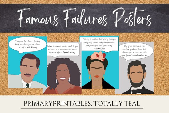 Famous Failures Posters Inspirational Posters Classroom - Etsy