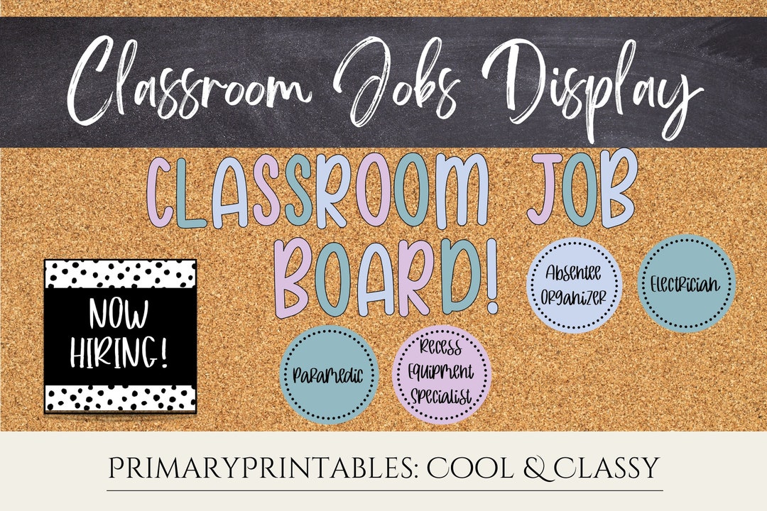 Classroom Job Display - Bulletin Board - Classroom Decor - Cool ...