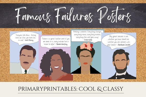 Famous Failures Posters Inspirational Posters Classroom - Etsy