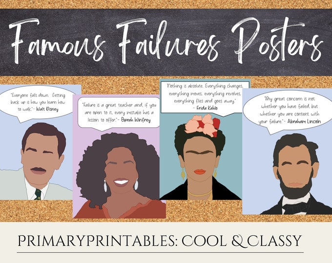 Famous Failures Posters Inspirational Posters Classroom - Etsy