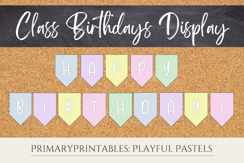 Classroom Birthday Display - Birthday Bulletin Board - Classroom Decor ...
