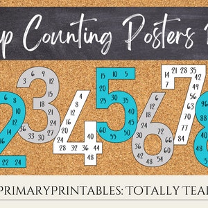 Skip Counting Posters - Number Multiples - Math Posters - Classroom ...