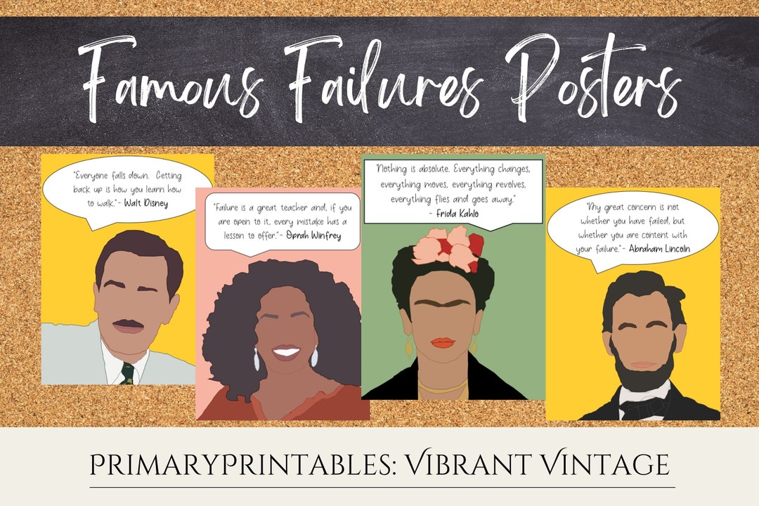 Famous Failures Posters - Inspirational Posters - Classroom Decor ...