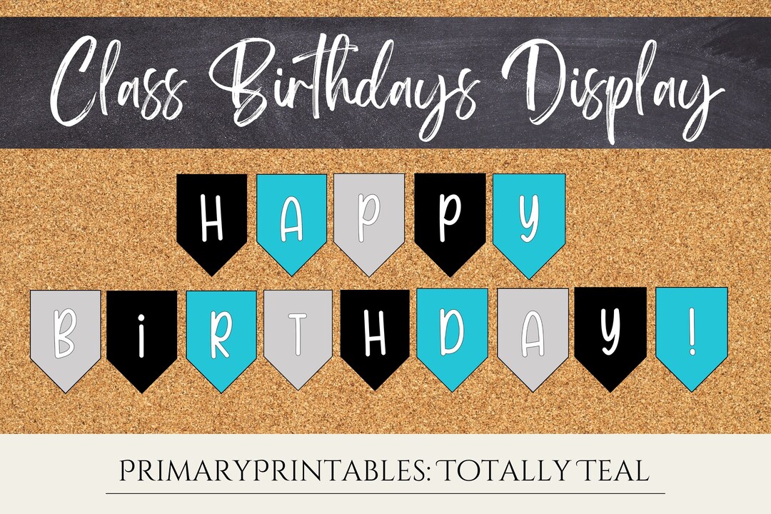 Classroom Birthday Display - Birthday Bulletin Board - Classroom Decor ...