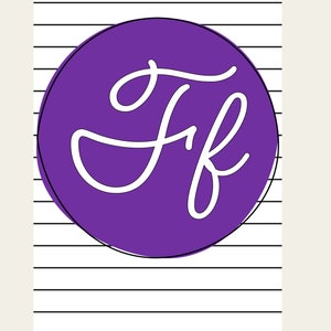 Cursive Alphabet Posters Classroom Decor Radiant Rainbow Digital ...