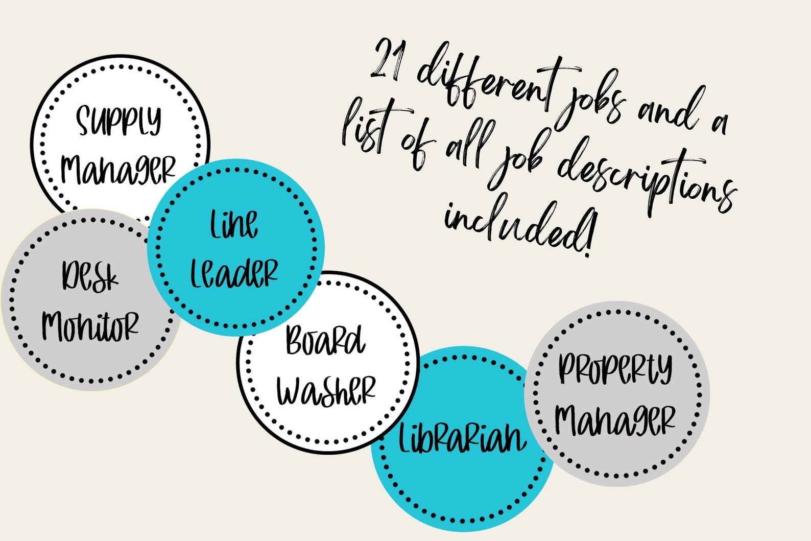 Classroom Job Display - Bulletin Board - Classroom Decor - Totally Teal ...