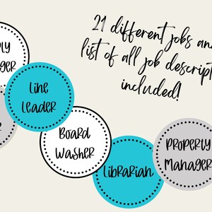 Classroom Job Display - Bulletin Board - Classroom Decor - Totally Teal ...