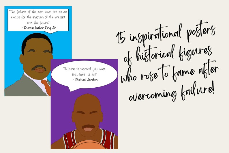 Famous Failures Posters Inspirational Posters Classroom Decor Radiant ...