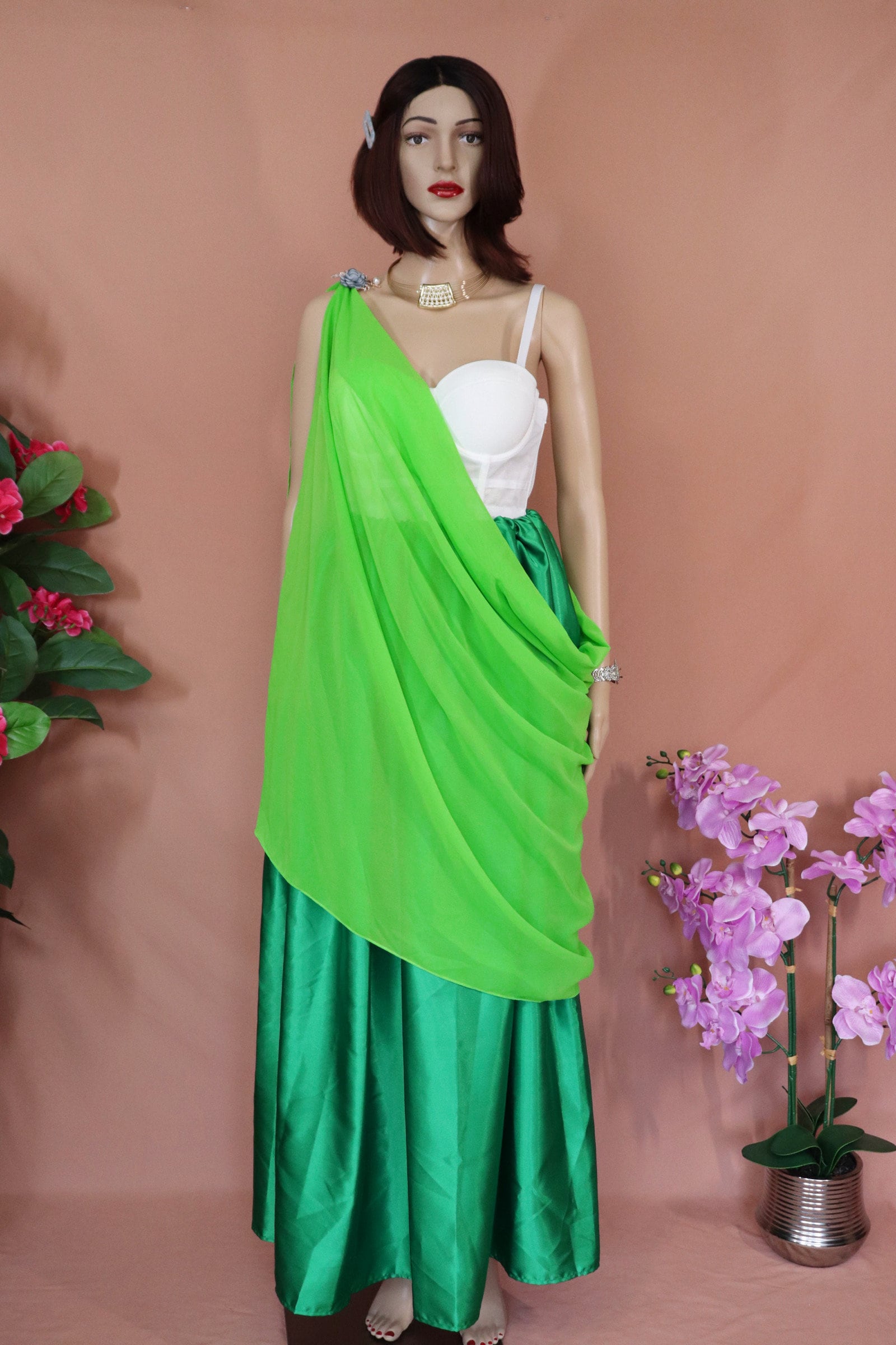 Umushanana in Apple Green With Sheer Drape| Umukenyero | Umucenyero ...
