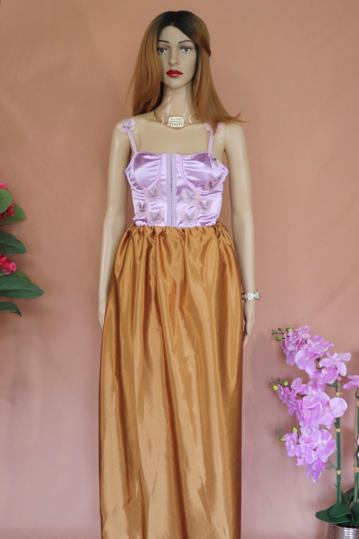 Brown Mushanana With Brown and Purple Ombré Drape Umukenyero Umucenyero ...