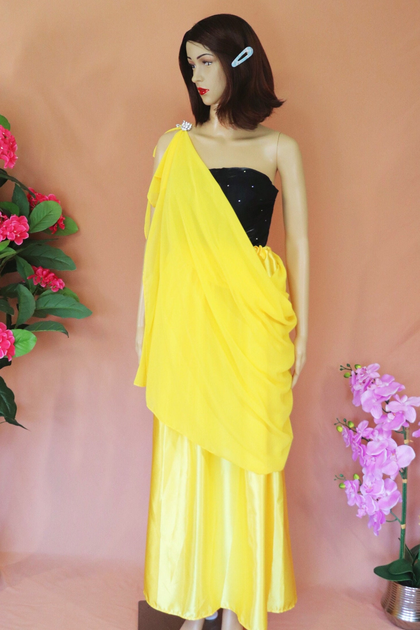 Umushanana | Yellow Mushanana With Sheer Drape| Umukenyero | Umucenyero ...