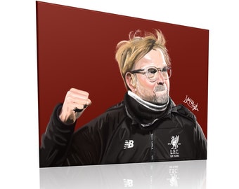 Jurgen Klopp Drawing Cup Winning Design Liverpool Themed Art - Etsy