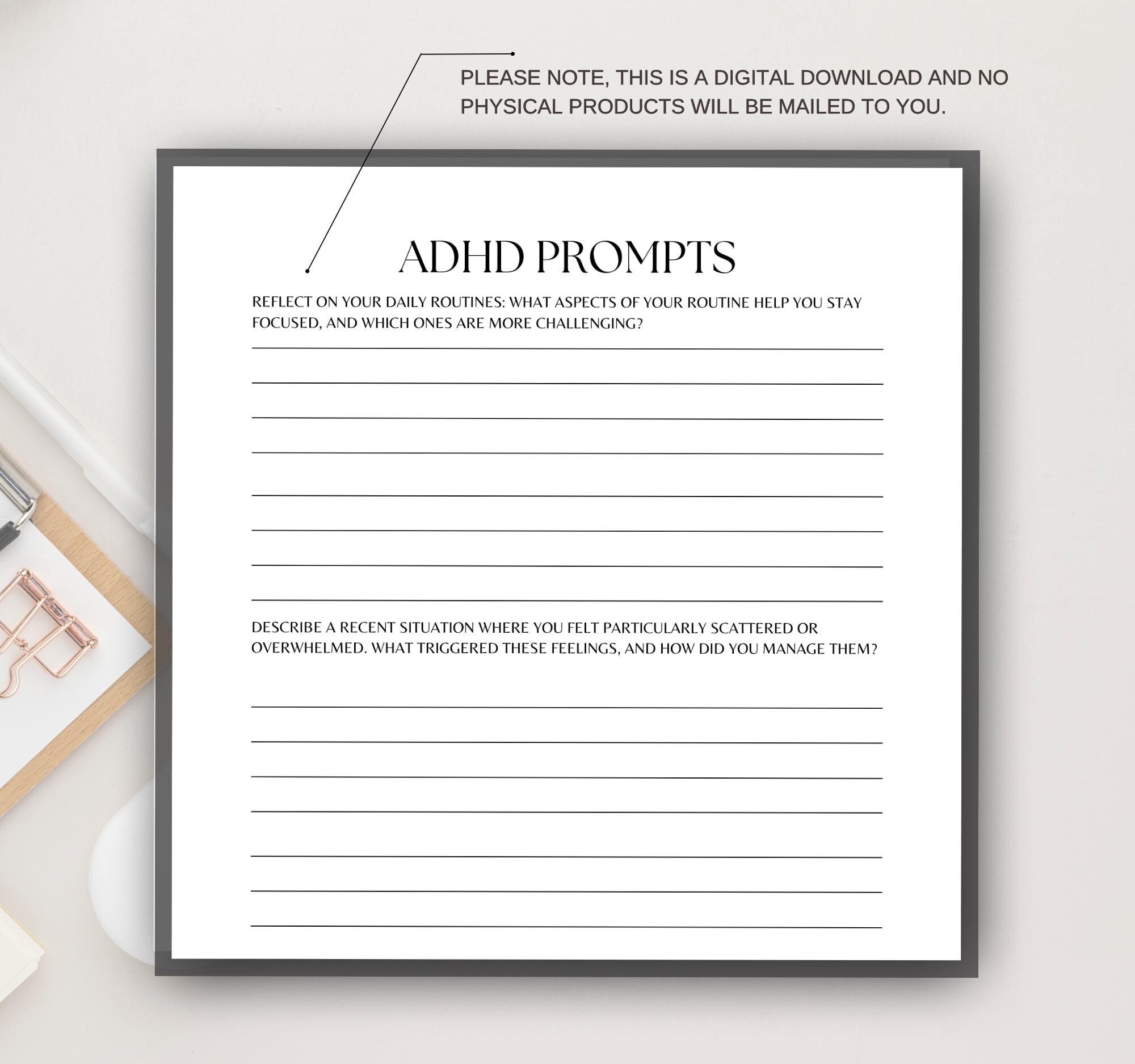 ADHD Behavioral Checklist / Printable ADHD Symptoms Tracker / ADHD ...