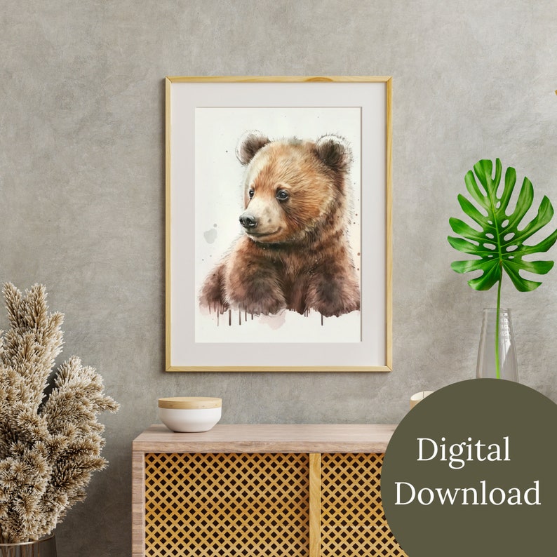 Grizzly Bear Cub Art Print Bear Artwork Bear Wall Art for - Etsy